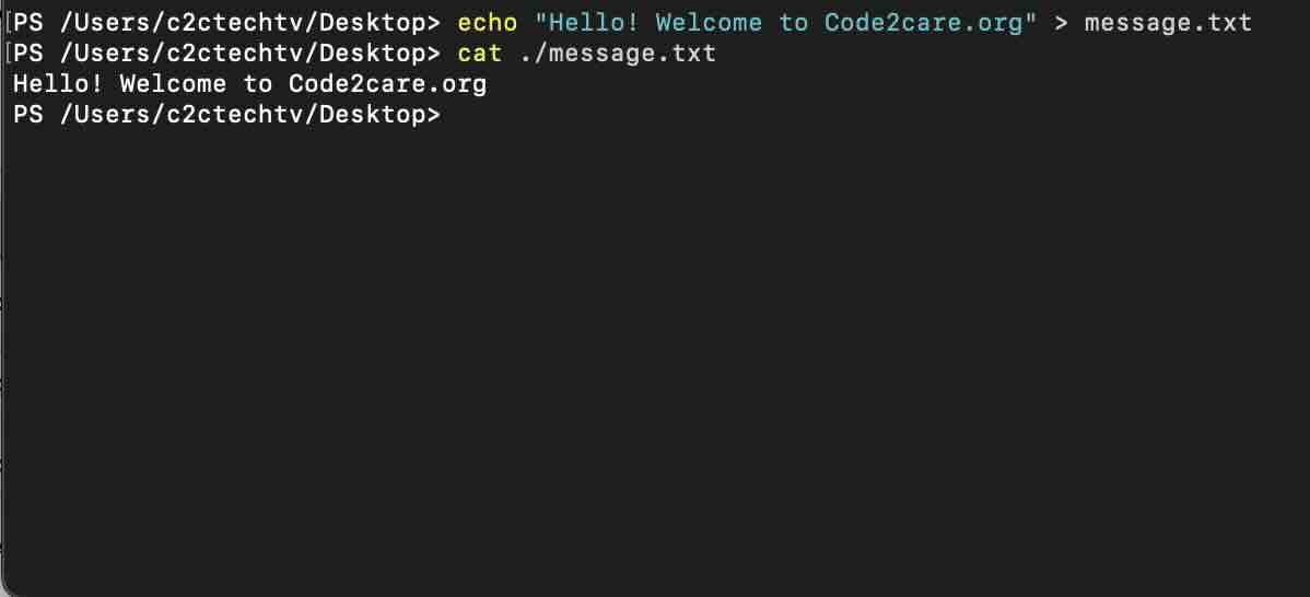 PowerShell How To Write Output To A File Code2care